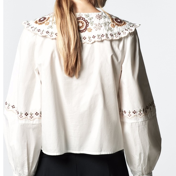 Zara | Tops | Zara Peter Pan Collard Shirt | Poshmark